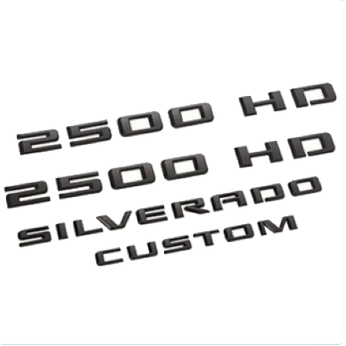 Chevrolet Exterior Emblems - Silverado 2500 HD Custom, Black 84806909 ...
